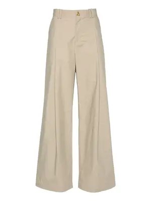 AERON Wellen Poplin Palazzo Pants - Neutrals