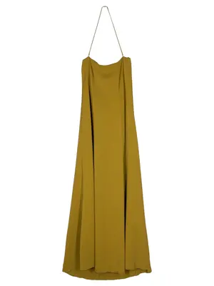 FORTE_FORTE Halterneck Maxi Dress - Green