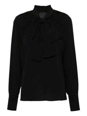 Givenchy 4g Silk Crepe Blouse - Black