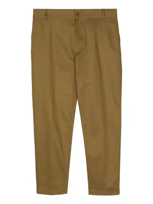 Maison Kitsuné Straight-leg Gabardine Chinos - Brown