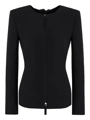 GIORGIO ARMANI Giorgio Armani Bow-Detail Zipped Jacket