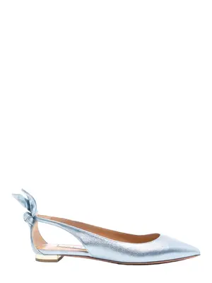 AQUAZZURA Bow Tie Ballerinas - Blue