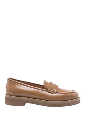 AQUAZZURA Leather Loafers - Brown