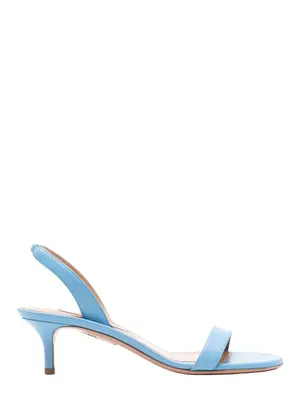 AQUAZZURA So Nude 50mm Leather Sandals - Blue