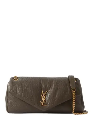 Saint Laurent Calypso Medium Padded Leather Shoulder Bag - Green