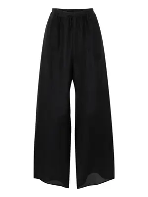 Givenchy And Linen-blend Voile Wide-leg Pants - Black