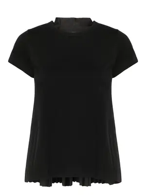 Sacai Knife-pleats T-shirt - Black