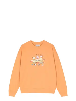 Maison Kitsuné Surfing Foxes Sweatshirt - Orange