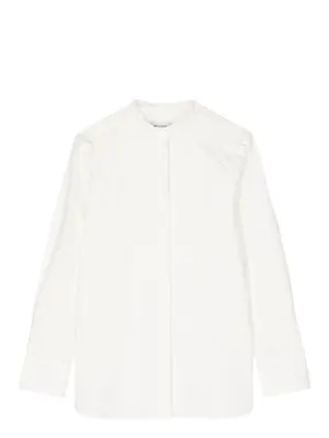 Maison Kitsuné Collarless Shirt - White