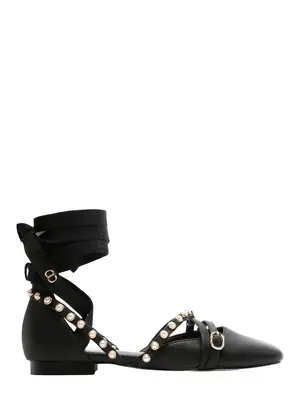 TWINSET Tied Ballerina Shoes - Black