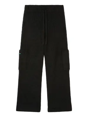 Alanui Finest Rib-knitted Trousers - Black