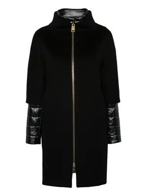 Herno Detachable Panels Virgin Wool Coat - Black