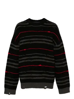 JUUN.J Striped Jumper - Black