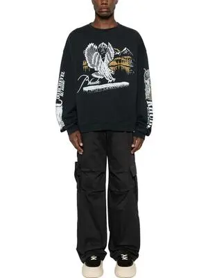 Rhude Cotton Cargo Pants - Black
