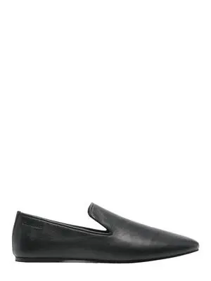 Calvin Klein Logo-debossed Leather Loafers - Black