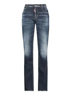 Dsquared2 Flared Jeans With Logo Appliqués - Blue