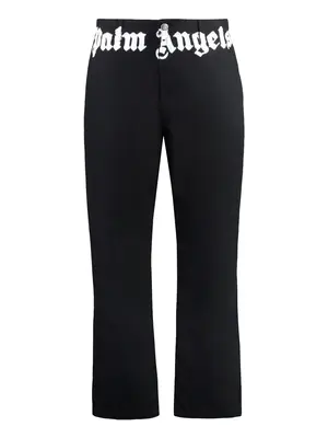 Palm Angels Logo-print Trousers - Black