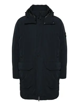 Stone Island Compass Badge Hooded Jacket - Black