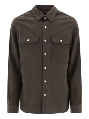Rick Owens Buttoned Shirt Jacket - Grey