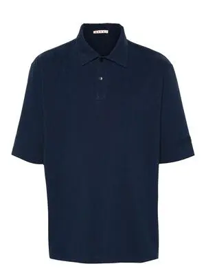 Marni Logo-patch Polo Shirt - Blue
