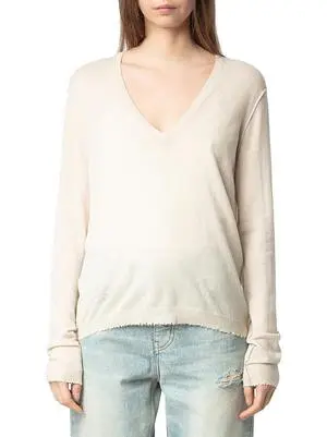 Zadig&Voltaire Rivy Cashmere Sweater Ecru