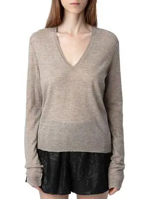 Zadig&Voltaire Rivy Cashmere Sweater Latte