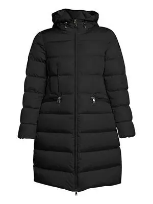 Moncler Avocette Long Puffer Coat - Black