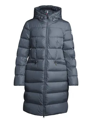 Moncler Moncler Avocette Long Puffer Coat Medium Blue