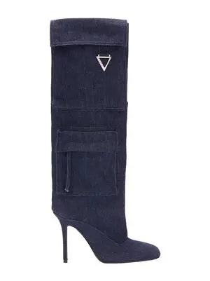Attico Sienna Tube Boots - Blue