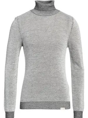 BROOKSFIELD Turtleneck Light Virgin Wool Sweater - Grey