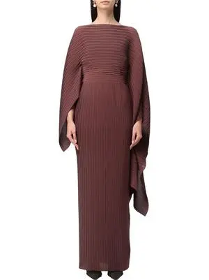 SOLACE LONDON Solace London Pleated Maxi Dress With Flowy Sleeves
