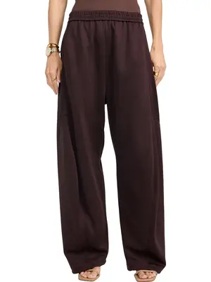 Tibi Petite Active Knit Winslow Pants - Brown