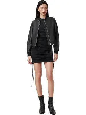 ALLSAINTS Osten Leather Bomber Jacket - Black