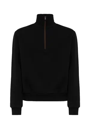 Acne Studios Half Zip Sweatshirt - Black
