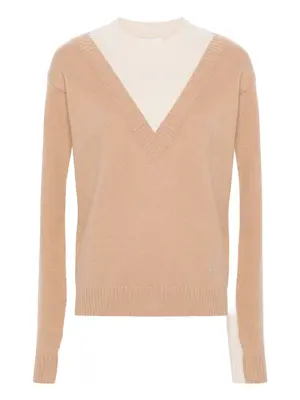 Rabanne Two-tone Layered Jumper - Neutrals