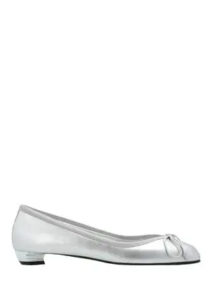 Alexander McQueen Armadillo Ballerina Flats Silver