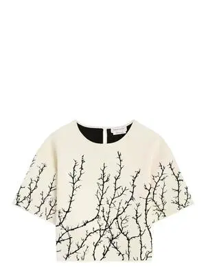 Alexander McQueen Thorn Branches Knit Top - Neutrals