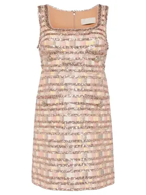 Elie Saab Camaleonte Sequined Minidress - Neutrals
