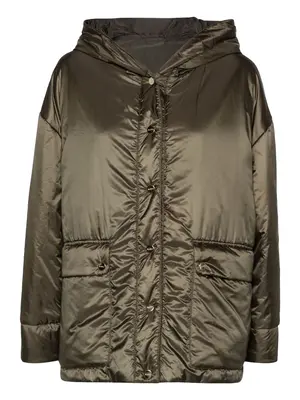 Max Mara Greenmo Padded Hooded Coat - Green