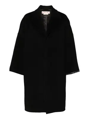 Marni Felted Midi Coat - Black