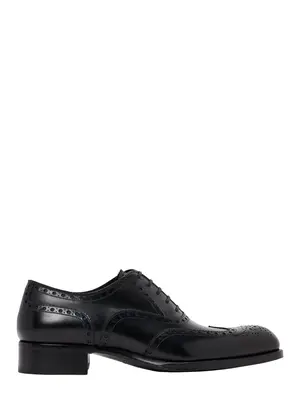 TOM FORD Leather Oxford Shoes - Black