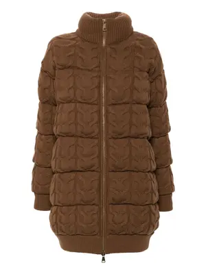 Max Mara Chunky-knit Padded Coat - Brown