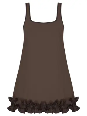 Isolda Cupuaçu Mini Dress - Brown