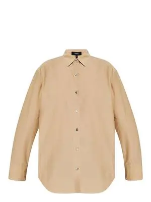 Theory Long-sleeve Button-up Shirt - Neutrals