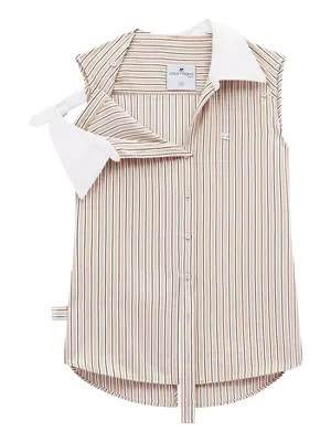 COURREGES Striped Shirt - Brown