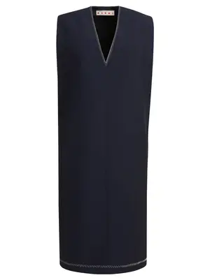 Marni Virgin Wool Shift Dress - Blue