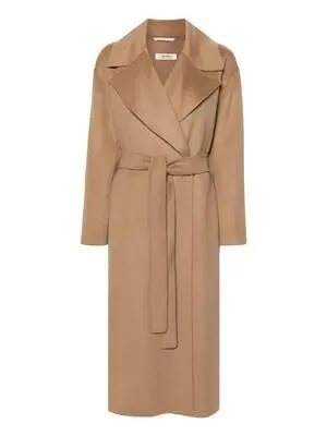 Max Mara Olanda Wool Belted Coat - Brown
