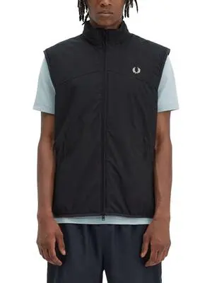 Fred Perry Vests With Logo - Black