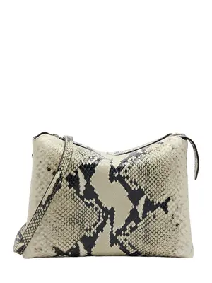 Khaite Khaite Lina Python-Effect Leather Cross-Body Bag Natural