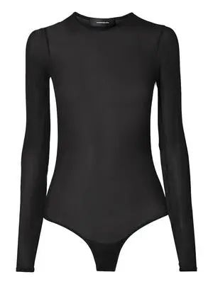 Wardrobe.NYC Stretch-jersey Thong Bodysuit - Black